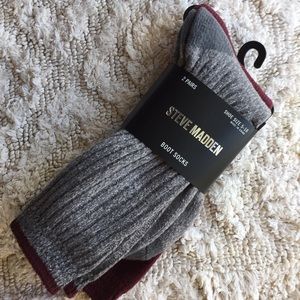 Steve Madden | Accessories | Nwt Steve Madden Boot Socks 2pr | Poshmark